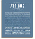 Atticus | Name Art Print – Name Stories