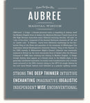 Aubree | Name Art Print – Name Stories