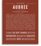 Aubree | Name Art Print – Name Stories