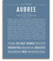 Aubree Personalized Name Meaning Art Prints – Name Stories