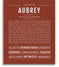 Aubrey (female) | Name Art Print – Name Stories