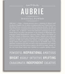 Aubrie | Name Art Print – Name Stories