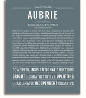 Aubrie | Name Art Print – Name Stories