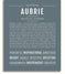 Aubrie | Name Art Print – Name Stories