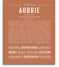 Aubrie | Name Art Print – Name Stories