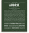Aubrie | Name Art Print – Name Stories