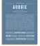 Aubrie | Name Art Print – Name Stories