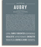 Aubry | Name Art Print – Name Stories