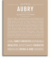 Aubry | Name Art Print – Name Stories