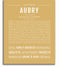 Aubry | Name Art Print – Name Stories