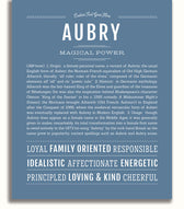 Aubry | Name Art Print – Name Stories