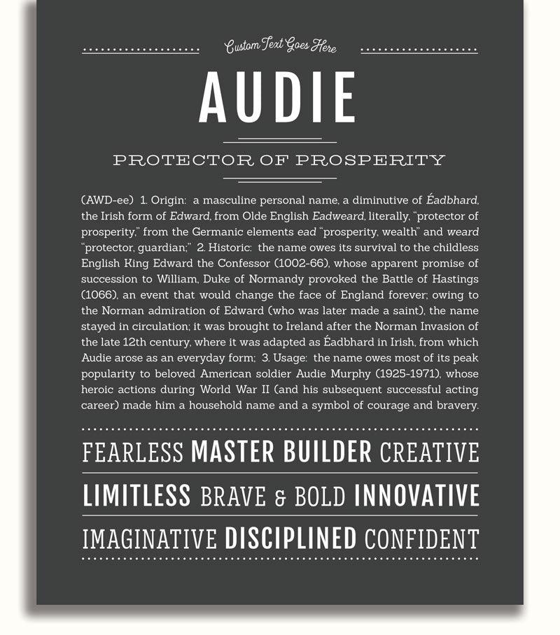 Audie | Name Art Print – Name Stories