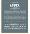 Audra | Name Art Print – Name Stories
