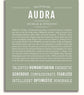 Audra | Name Art Print – Name Stories