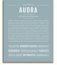 Audra | Name Art Print – Name Stories