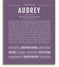 Audrey Personalized Name Meaning Art Prints – Name Stories