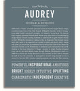 Audrey | Name Art Print – Name Stories