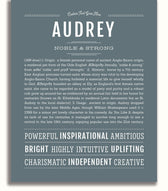Audrey | Name Art Print – Name Stories