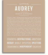 Audrey | Name Art Print – Name Stories