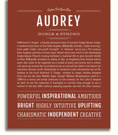 Audrey | Name Art Print – Name Stories