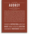 Audrey | Name Art Print – Name Stories