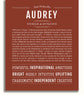 Audrey | Name Art Print – Name Stories