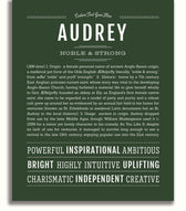 Audrey | Name Art Print – Name Stories