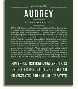 Audrey | Name Art Print – Name Stories