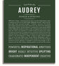 Audrey | Name Art Print – Name Stories