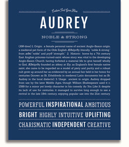 Audrey | Name Art Print – Name Stories