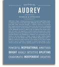 Audrey | Name Art Print – Name Stories