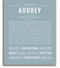 Audrey | Name Art Print – Name Stories