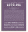 Audriana Personalized Name Meaning Art Prints – Name Stories