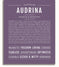 Audrina | Name Art Print - Personalized Custom Gifts – Name Stories