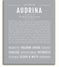 Audrina | Name Art Print – Name Stories