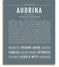 Audrina | Name Art Print – Name Stories