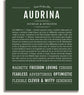 Audrina | Name Art Print - Personalized Custom Gifts – Name Stories