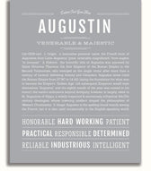 Augustin Personalized Name Meaning Art Prints – Name Stories