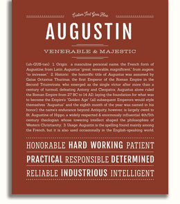 Augustin | Name Art Print – Name Stories