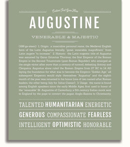 Augustine | Name Art Print – Name Stories