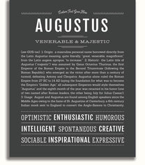 Augustus | Name Art Print - Personalized Custom Gifts – Name Stories