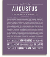 Augustus | Name Art Print - Personalized Custom Gifts – Name Stories