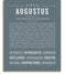 Augustus Personalized Name Meaning Art Prints – Name Stories