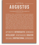 Augustus | Name Art Print - Personalized Custom Gifts – Name Stories