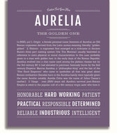 Aurelia | Name Art Print – Name Stories