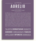 Aurelio | Name Art Print – Name Stories