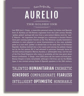 Aurelio | Name Art Print – Name Stories