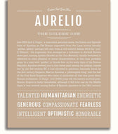 Aurelio | Name Art Print – Name Stories