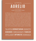Aurelio | Name Art Print – Name Stories