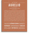 Aurelio | Name Art Print – Name Stories
